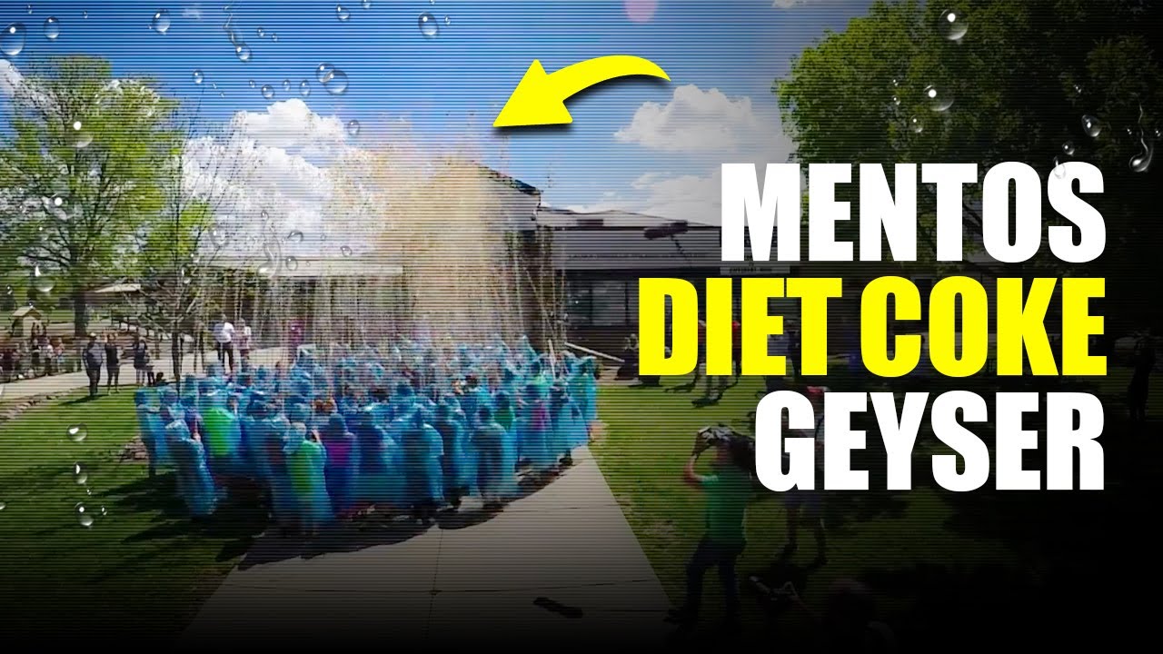 Mentos + Diet Coke Geyser - Giant Soda Eruption !!! - Video Kidibot